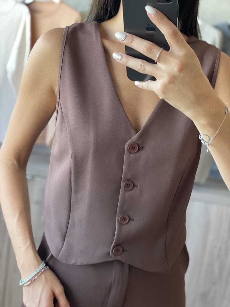 CHALECO SURI CHOCO - Vicca