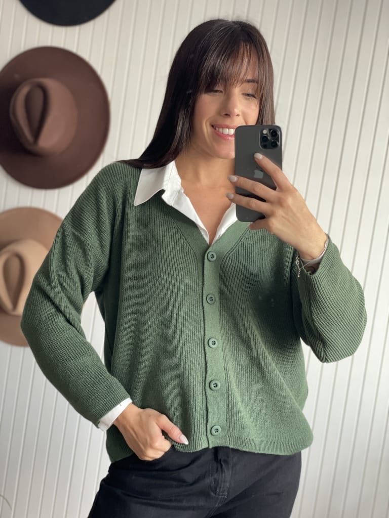 CARDIGAN SICILIA VERDE - Vicca