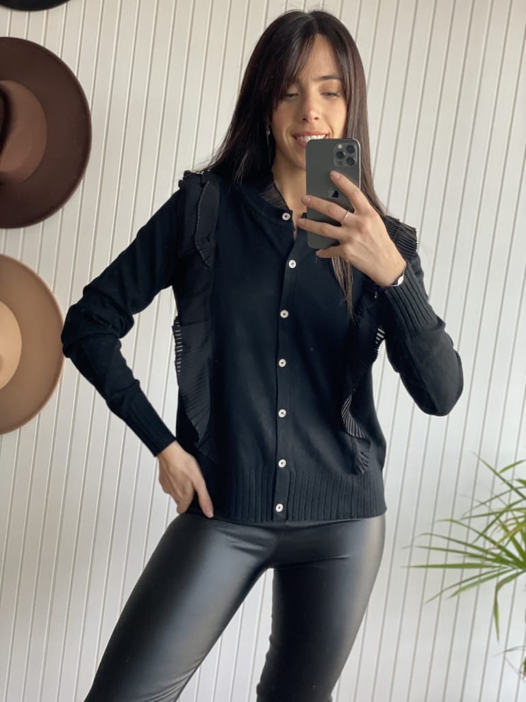 CARDIGAN PELPA NEGRO - Vicca