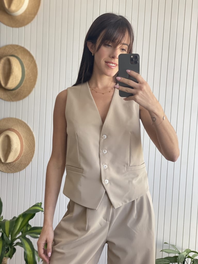 CHALECO ODI BEIGE - Vicca