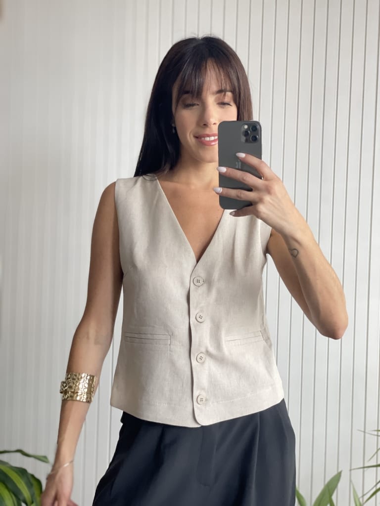 CHALECO CLEMEN LINEN | de mujer | Vicca