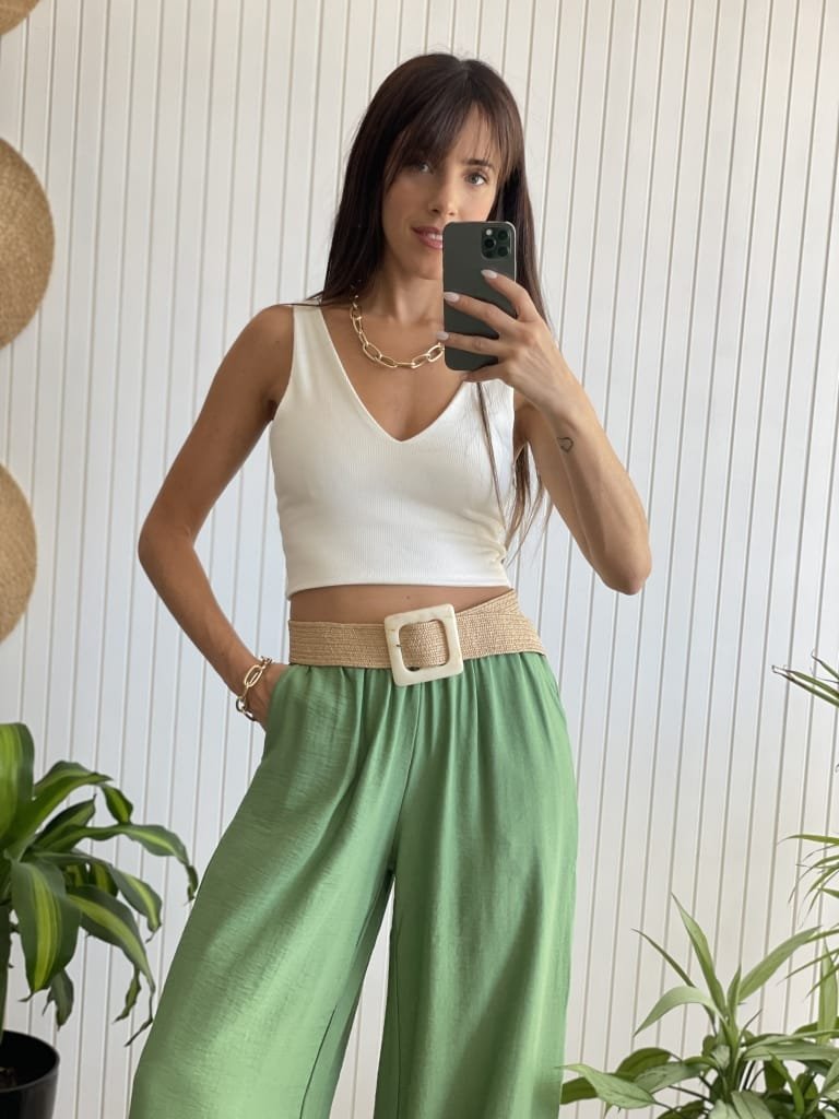 PANTALON RAI VERDE - Vicca