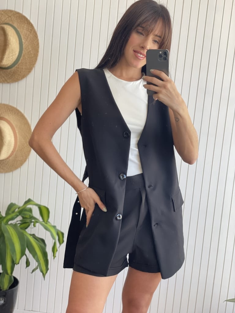 VESTIDO CHALECO NEGRO | de mujer | Vicca
