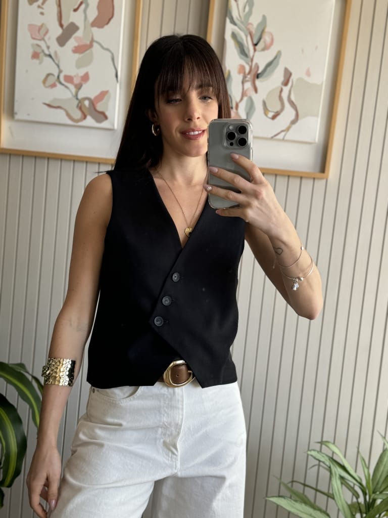 CHALECO CRUZ NEGRO | de mujer | Vicca