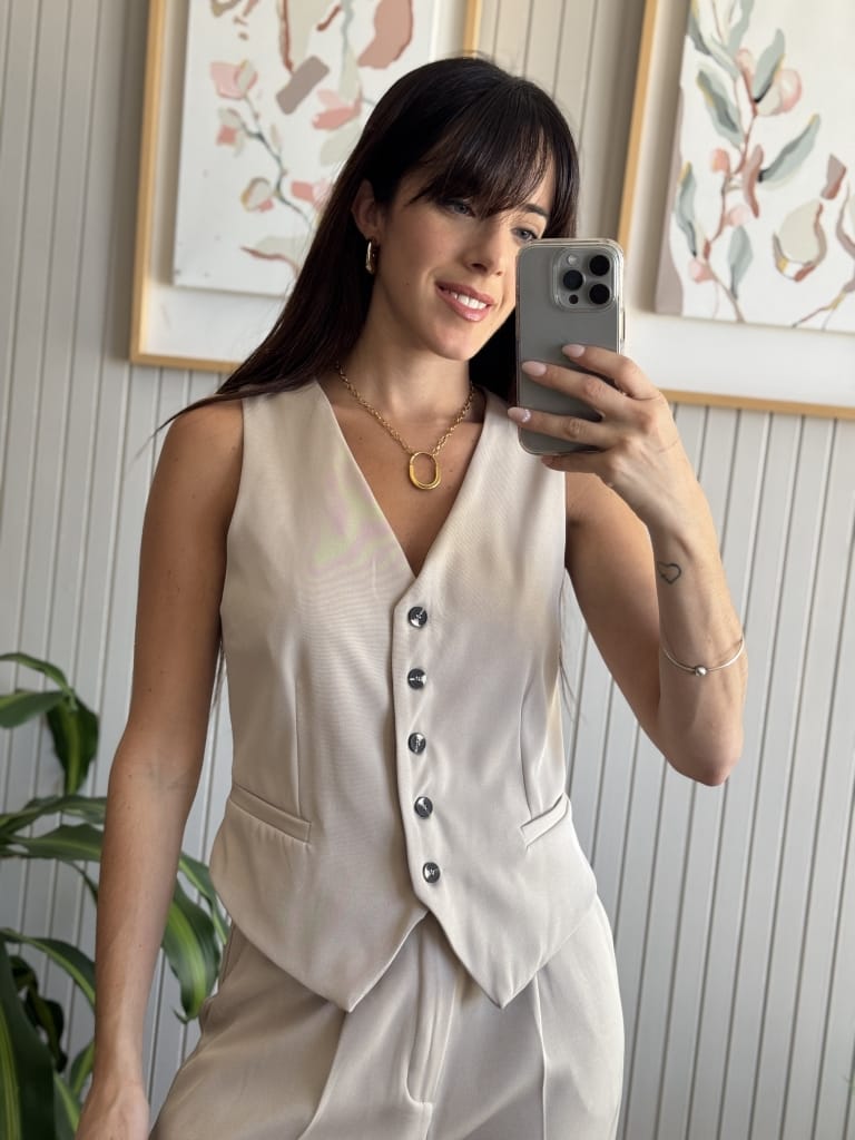 CHALECO BETY BEIGE - Vicca