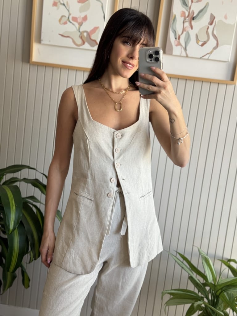 CHALECO FRANCESCA LINEN - Vicca