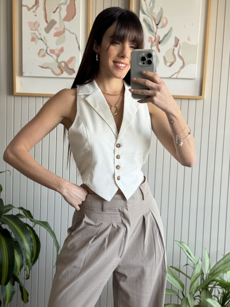 CHALECO FELI LINEN - Vicca