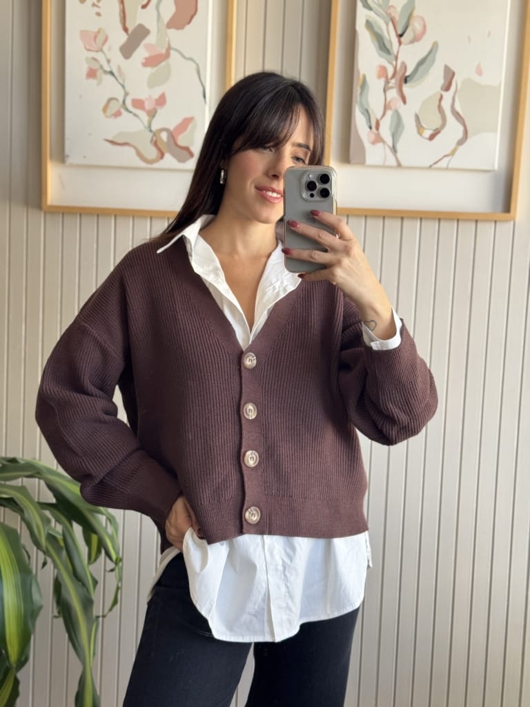 CARDIGAN KETE CHOCO - Vicca