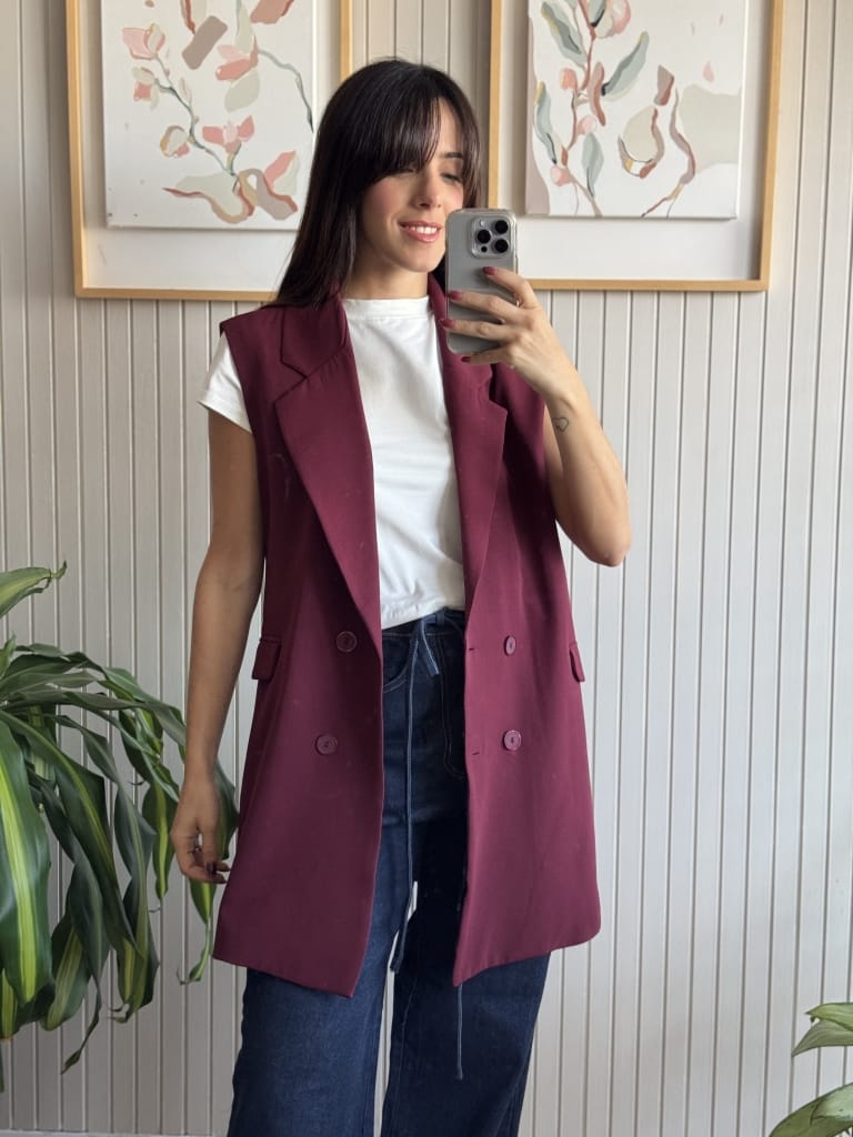 CHALECO REM BORDO | de mujer | Vicca